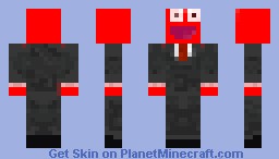 Red Smiley Guy in a Suit Minecraft Skin