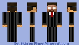 Herobrine mask with suit. Minecraft Skin