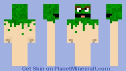 Green Damaged Retard Minecraft Skin