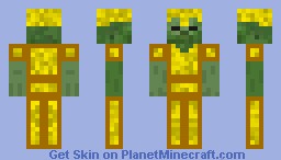 Zombie with golden armoury Minecraft Skin