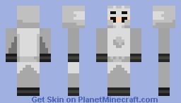 Open Faced Gray Knight Minecraft Skin