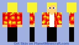 Lava Man Minecraft Skin