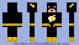 The Flash with black Suit Minecraft Skin