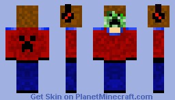 My first skin (wearing creeper mask) Minecraft Skin