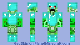 diamond creeper Minecraft Skin