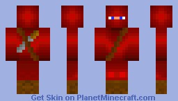 [HD]Red Ninja with Iron sword Minecraft Skin