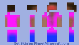 Blured Pink Steve Minecraft Skin