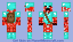 Red Adventure Creeper Minecraft Skin
