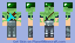 half man half slime! Minecraft Skin