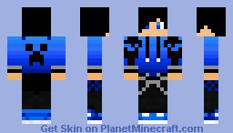Blue Hoodie Man Minecraft Skin
