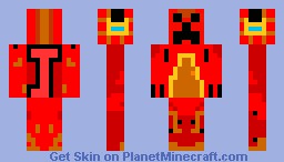 FIRE CREEPER Minecraft Skin