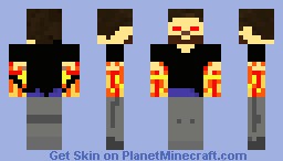 Flaming hands! Minecraft Skin