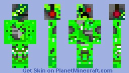 Cyborg Creeper Minecraft Skin