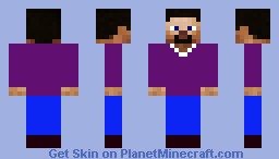 Steve with purple shirt and blue pants Minecraft Skin