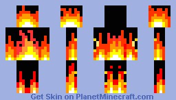 Flaming Night Creeper Minecraft Skin