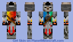 fire skull Minecraft Skin