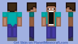 Surprised shocked Steve Minecraft Skin