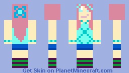 pink hair blue eyes :) Minecraft Skin