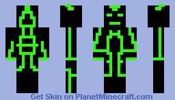 "Neo" The Neon man. Minecraft Skin