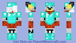 TNT man with diamond armour Minecraft Skin