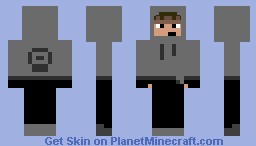 A gray Runner Minecraft Skin