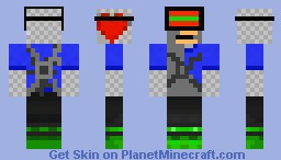 half man half robot Minecraft Skin