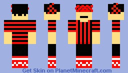 red and black checkers guy Minecraft Skin
