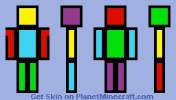 Rainbow block Minecraft Skin