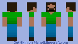 Derpy Bearded steve Minecraft Skin