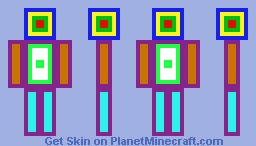 multicolor man Minecraft Skin