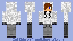 Hooded Teenager (White) Minecraft Skin