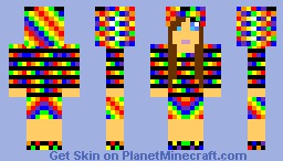 rainbow girl Minecraft Skin