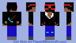 Rich Steve after a creeper explosion (He has red shades) Minecraft Skin