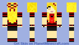 Cute Red Emo Girl Minecraft Skin
