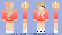 Blonde Girl w/ Bunny Slippers Minecraft Skin