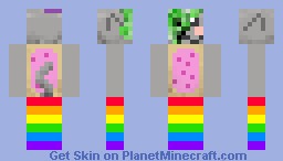 Nyan Creeper Minecraft Skin