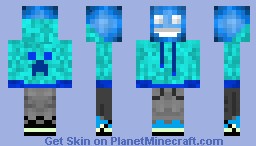 Blue bolt Minecraft Skin