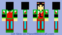 the red pilot fighter Minecraft Skin