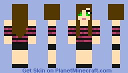 Punk Rock Girl Pink Minecraft Skin