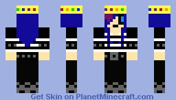 scene girl with colorful crown Minecraft Skin
