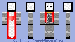 Boxhead w/ Health Skillcape Minecraft Skin