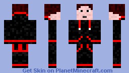 black and red Minecraft Skin