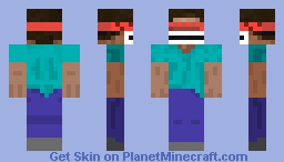 Laser Vision Steve Minecraft Skin