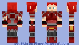 Warrior of Light Red Armor (Final Fantasy) Minecraft Skin