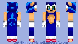 Classic Sonic (New) Minecraft Skin