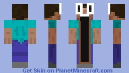 recreation of Supprised steve from that one dr.donut short Minecraft Skin