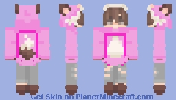 Pink Fox Boy Minecraft Skin