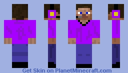 Purple and yellow gamer steve Minecraft Skin