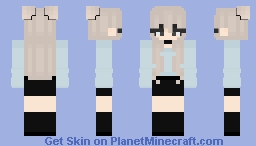 Light Blue Girl Minecraft Skin