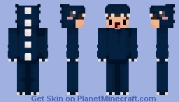 Dark Blue Dino Minecraft Skin